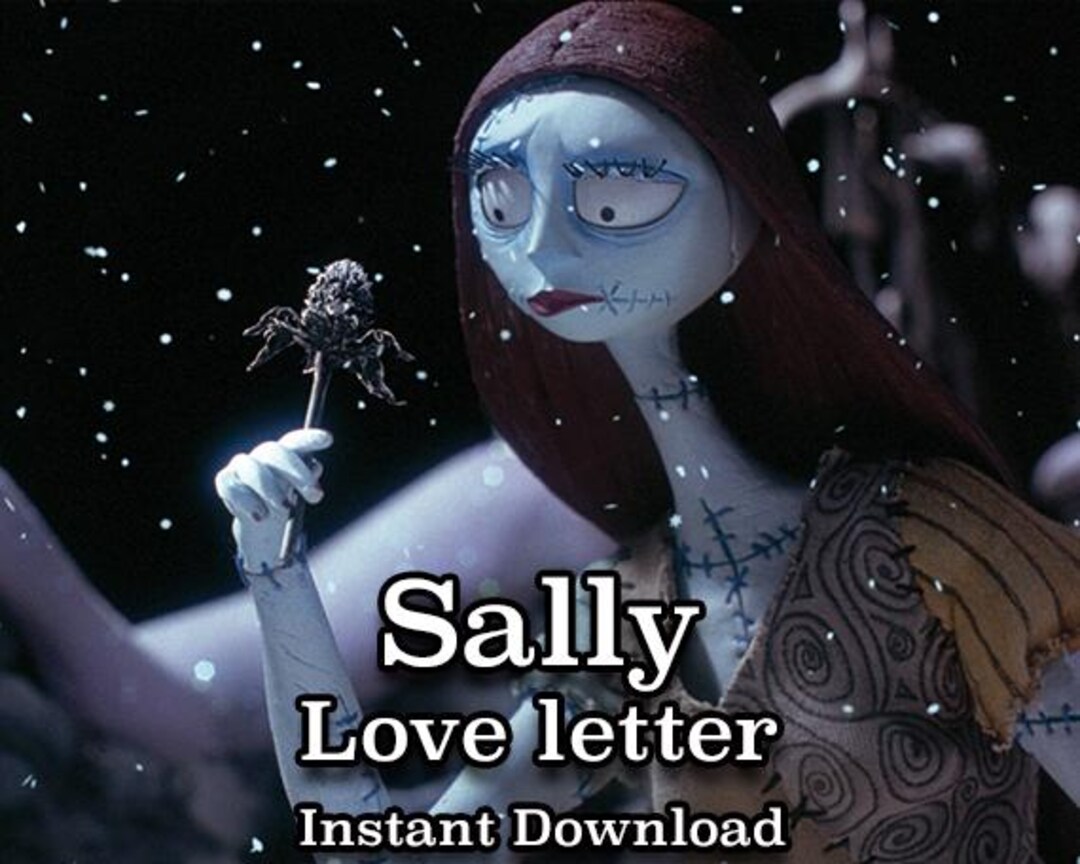 Sally Love Letter, Comfort Character Letter, Nightmare Before Christmas ...