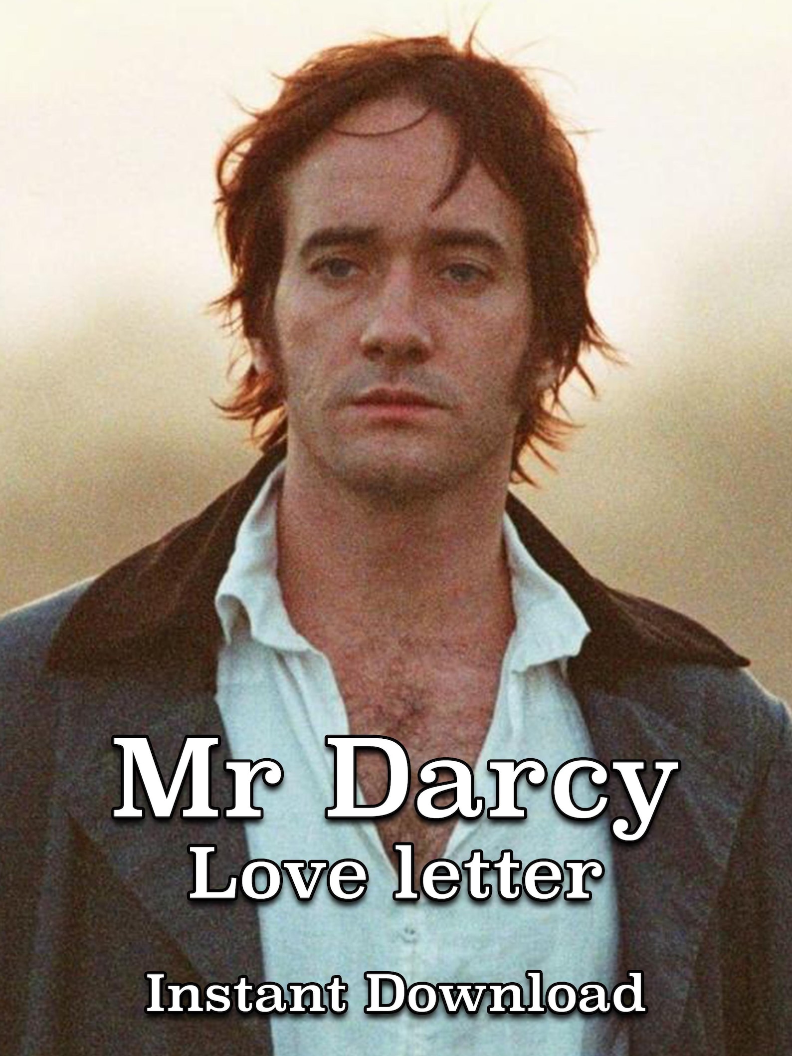 Mr Darcy Love Letter, Comfort Character Letter, Pride & Prejudice, Jane ...