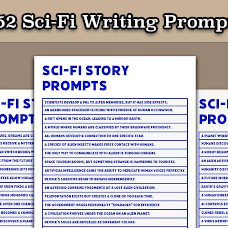 Sci Fi Ideas for Writing - Etsy