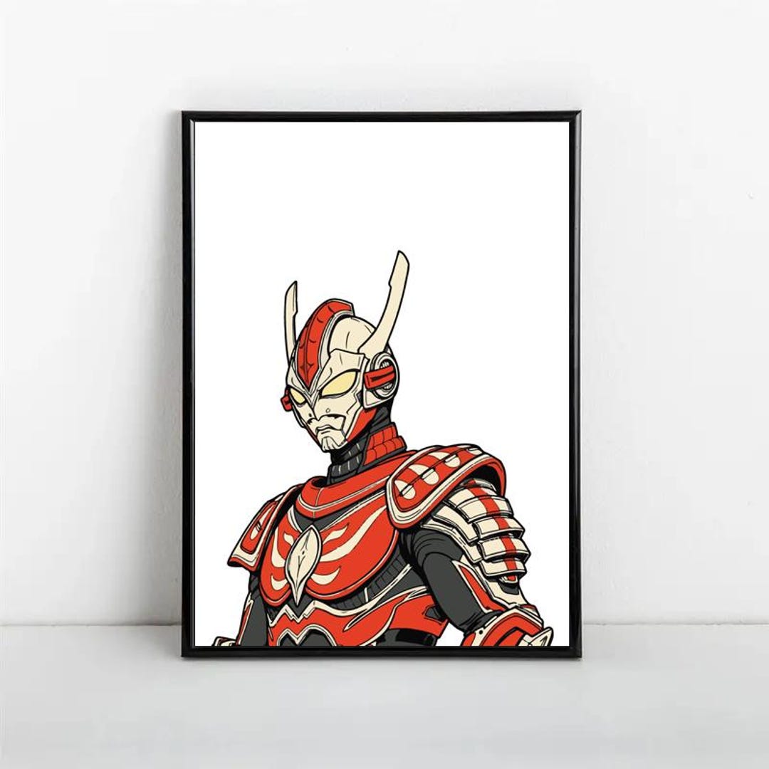 Ultraman Samurai Poster Ultraman Wall Art Decorative Anime Poster ...