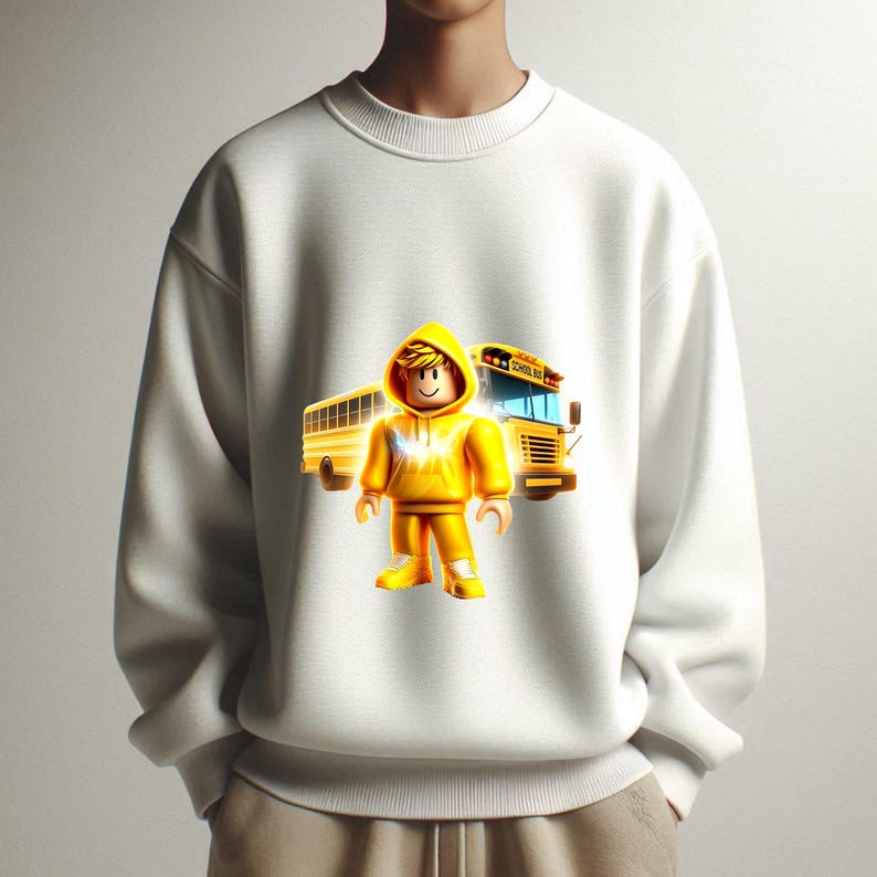 Roblox Png,yellow Bus Roblox Font, Roblox Digital Download Image ...