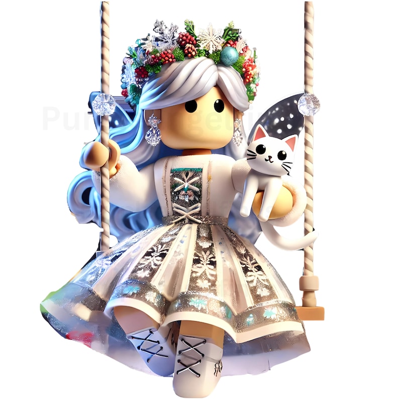 Festive Roblox Christmas Png, Cute Holiday Avatar, Winter Wonderland ...