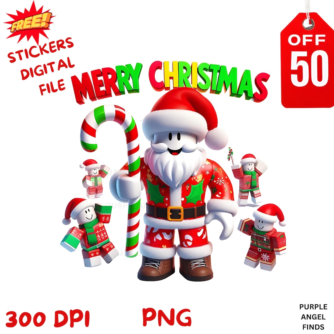 Roblox Merry Christmas, Roblox PNG, Gaming Png, Roblox Boy Png, Instant ...