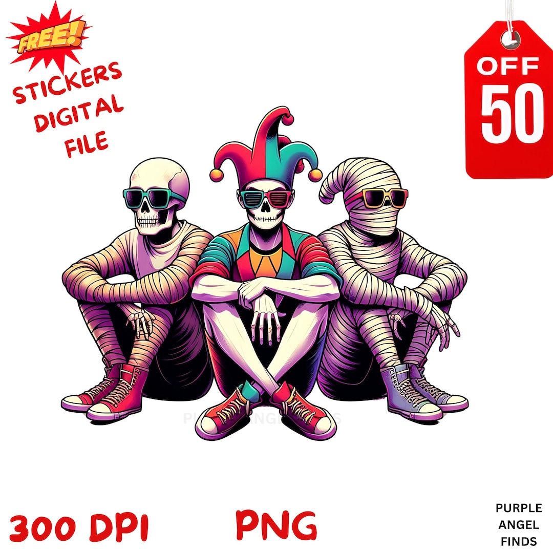 Skeleton Trio Images Png, Instant Download, SVG Files, Png Files ...