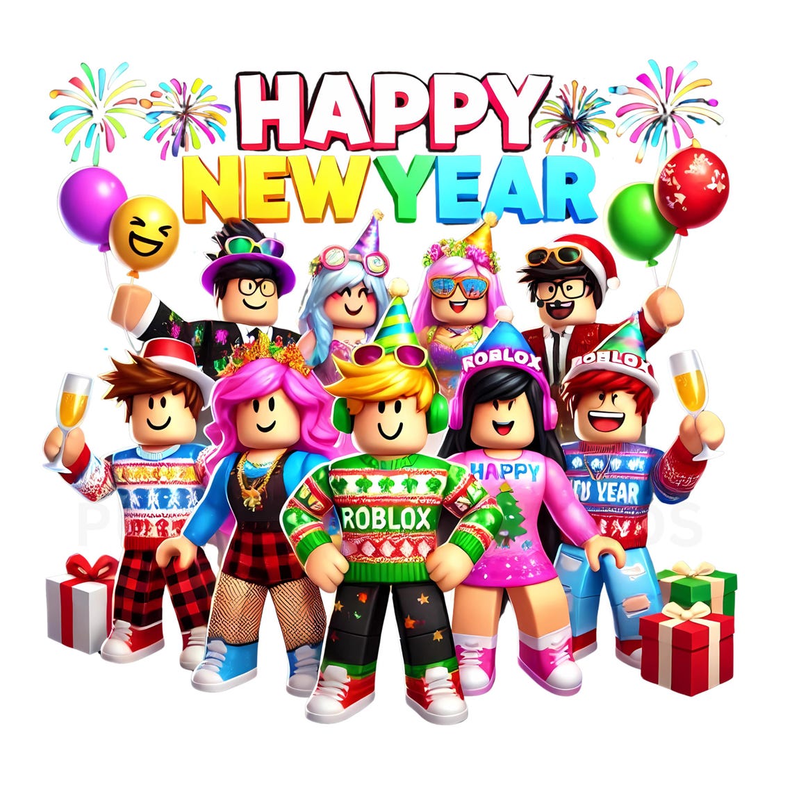 Roblox Happy New Year 2025 Png ,instant Download,roblox PNG File ...