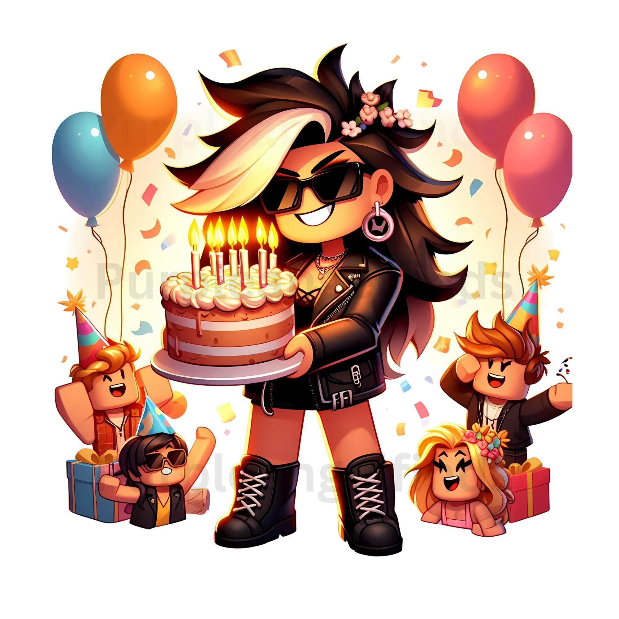 Roblox Birthday Png, Birthday Png, Roblox Instant Download, Roblox Svg ...