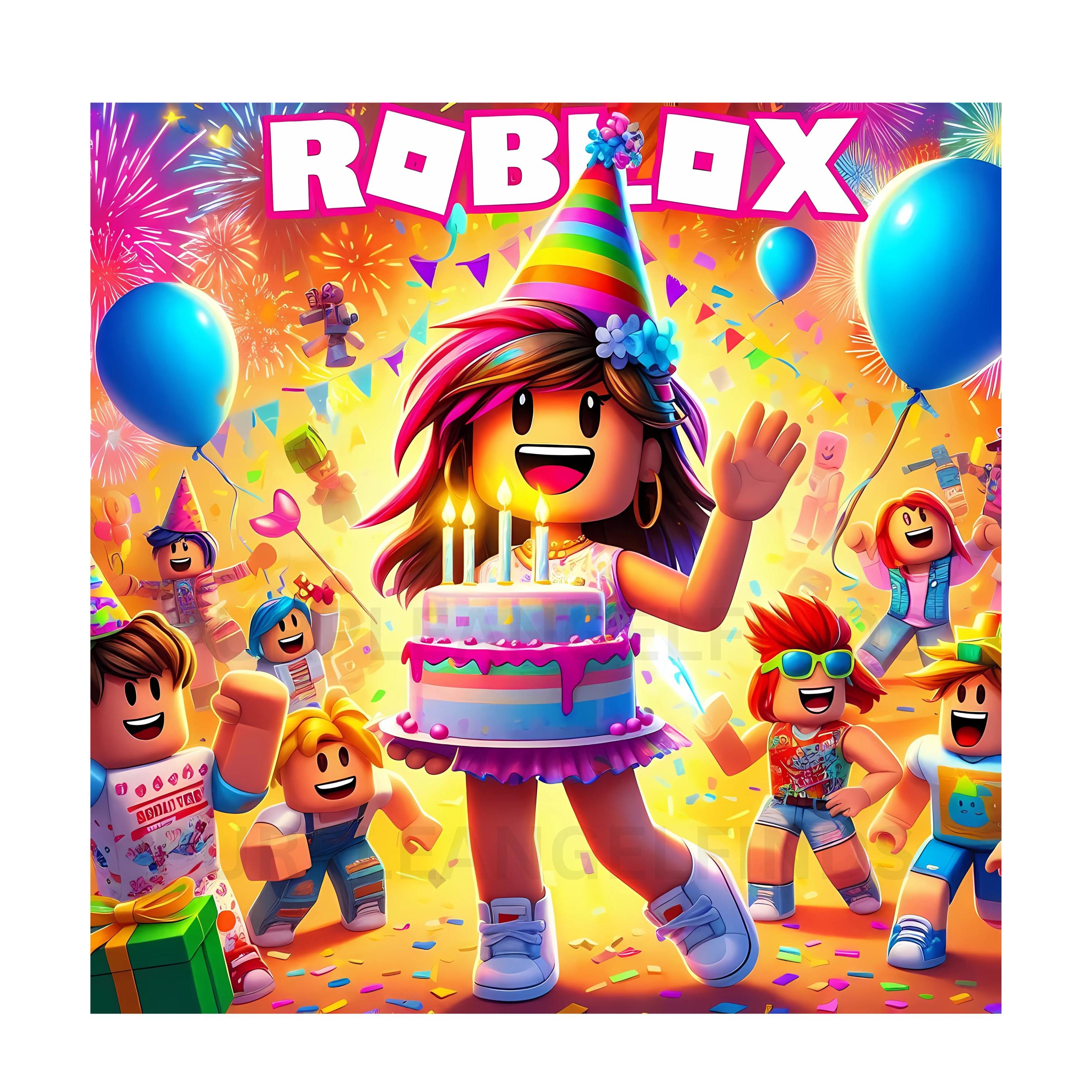 Roblox Happy Birthday Girl Png ,digital Download, Roblox Birthday, Girl ...
