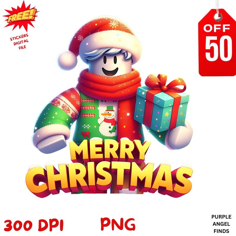Roblox Merry Christmas Png ,instant Download,roblox PNG File ,gaming ...