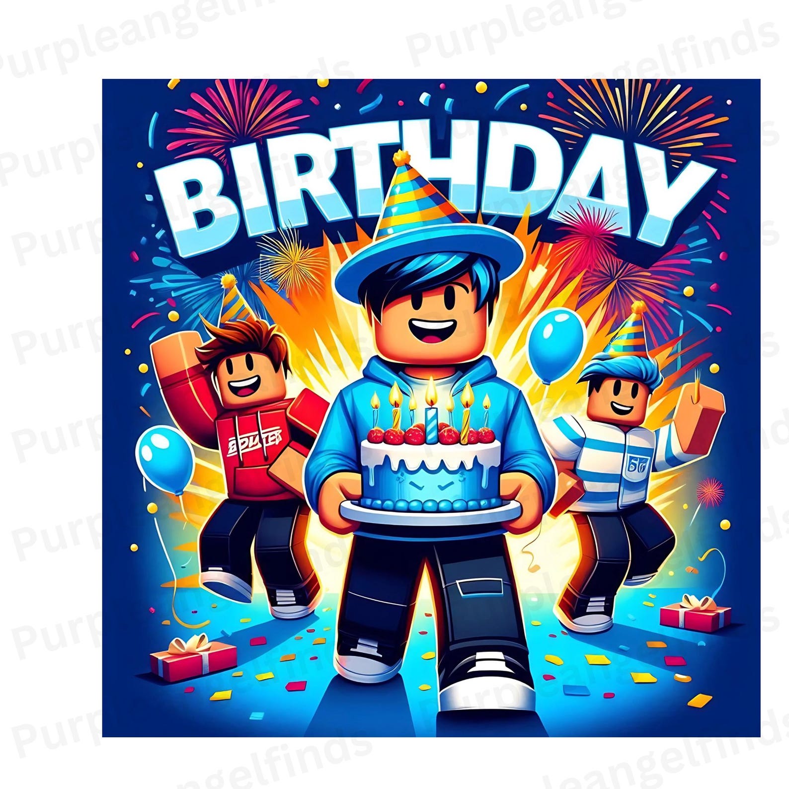 Roblox Png Birthday , Instant Download,roblox Birthday Shirt Png,boy ...