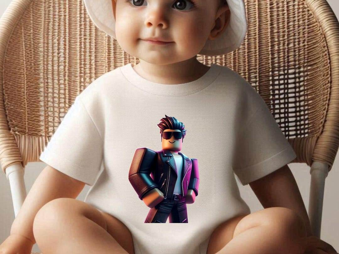 Roblox Png, Stylish Block Figure Art in Retro Neon Colors, 3D Digital ...