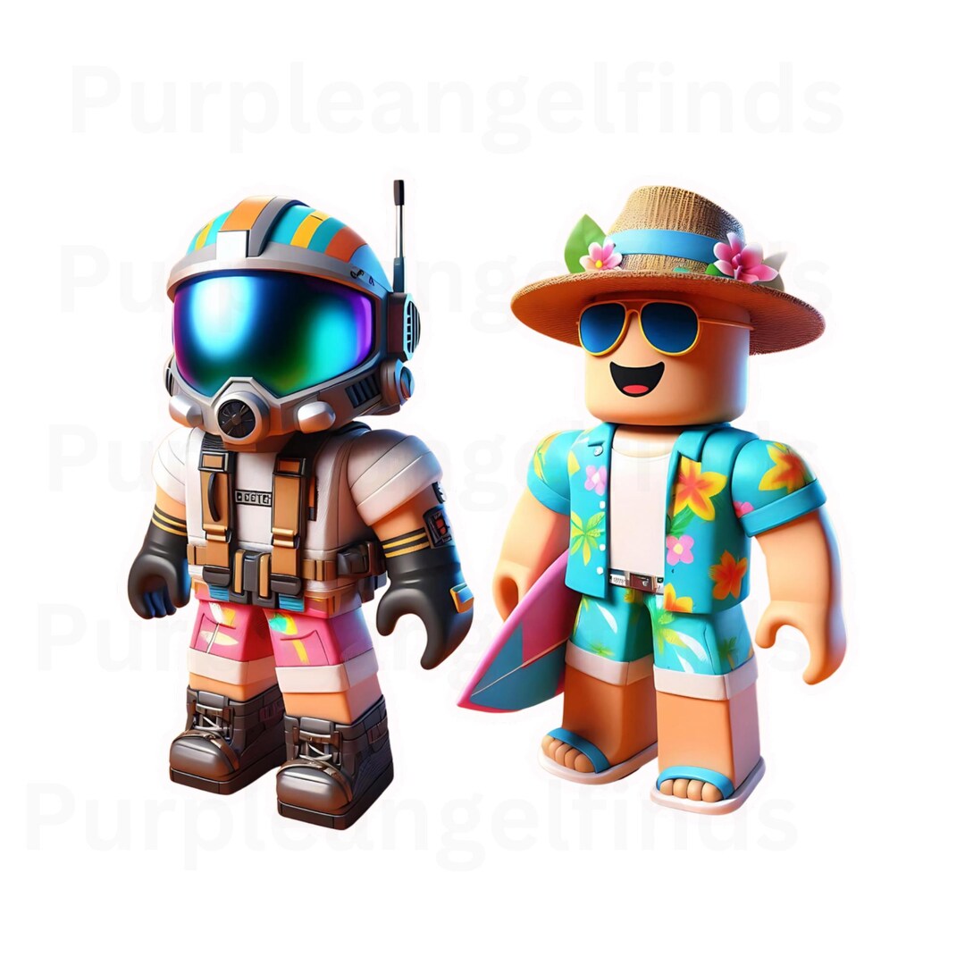Roblox Adventure Png Pack, Futuristic Warrior , Tropical Surfer Digital ...