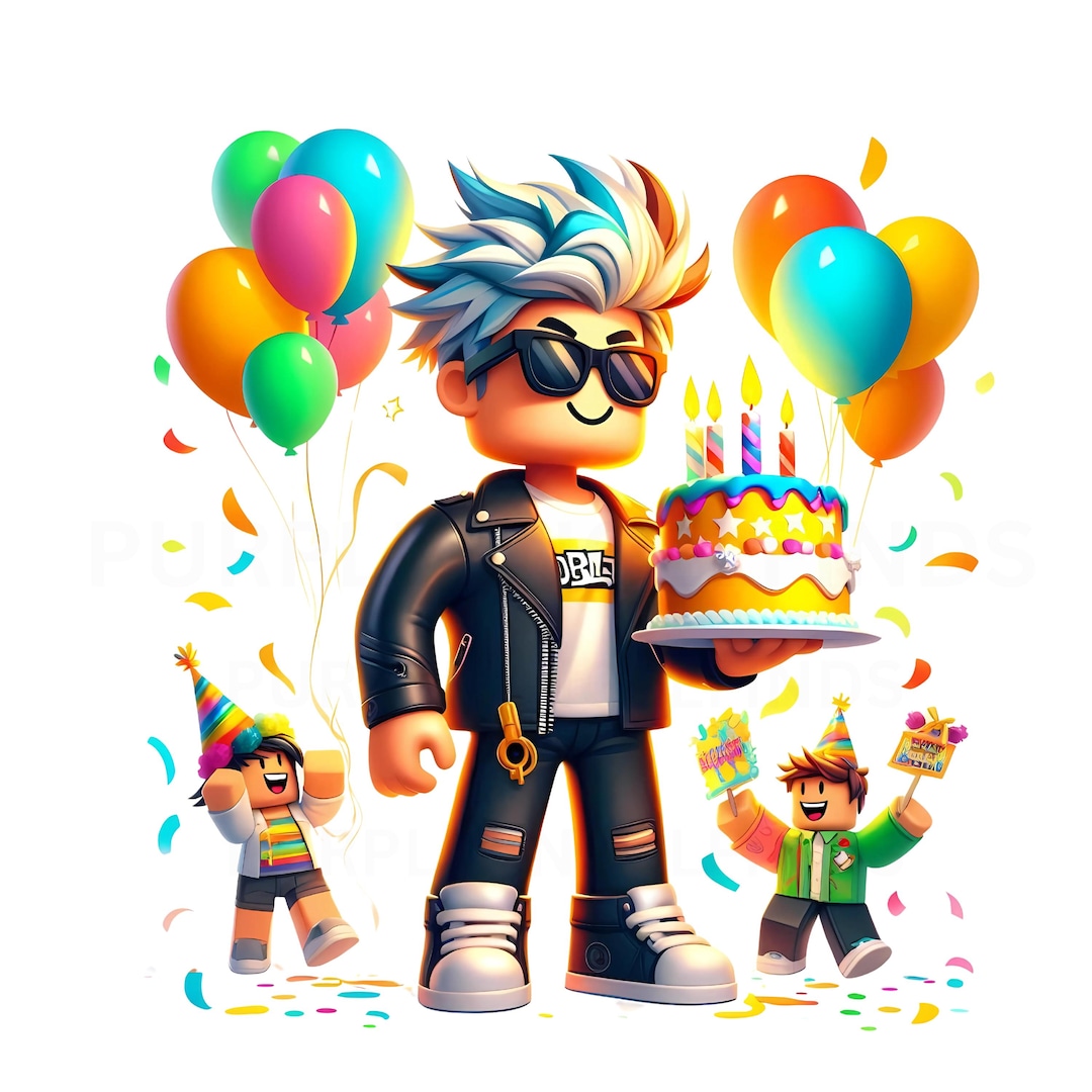 Roblox Birthday B0y PNG, Sublimation, Cute Roblox , Kids Birthday Files ...