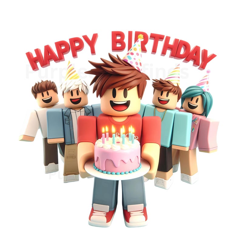 Roblox Boy Happy Birthday, Instant Download,roblox Birthday Shirt Png ...