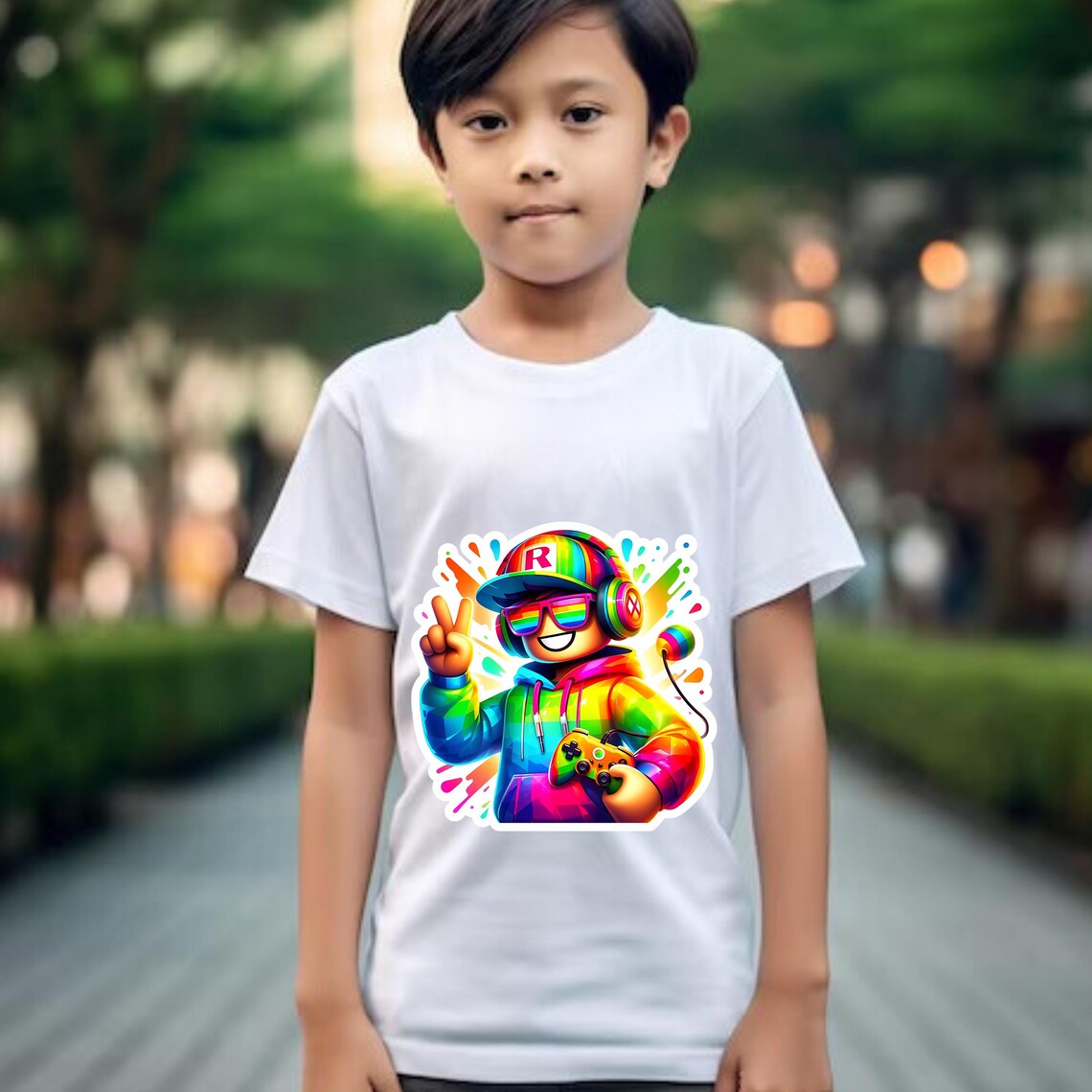 Roblox Png, Stylish Block Figure Art in Retro Neon Colors, 3D Digital ...