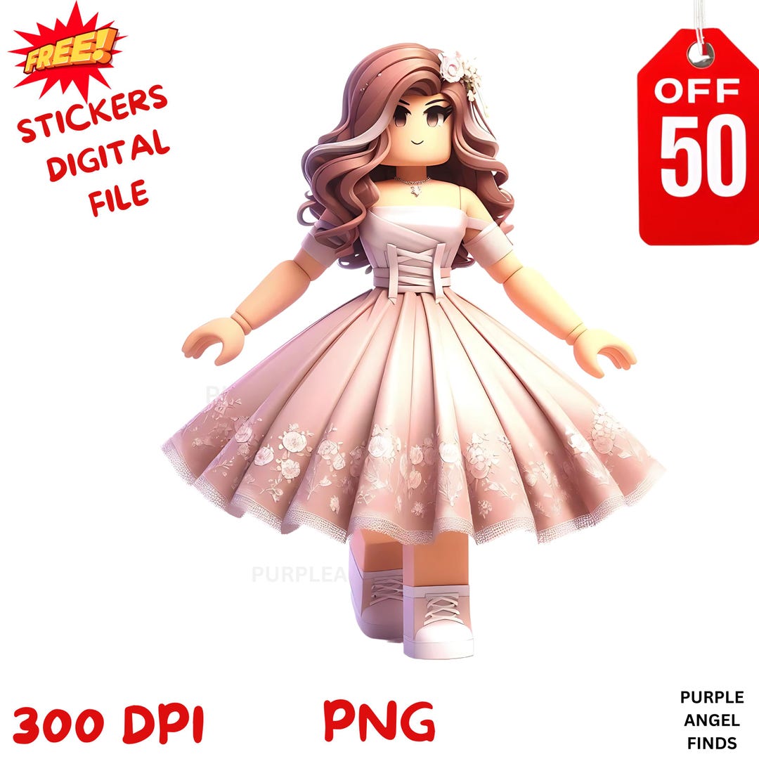 Roblox Girl Png, Cute Gamer Girl Instant Download, Png,svg,sublimation ...