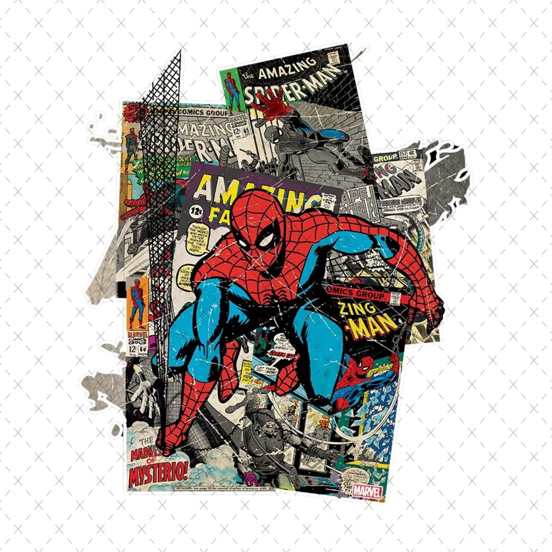 Retro Spiderman Superhero Comics PNG SVG: Kids Sublimation Design ...