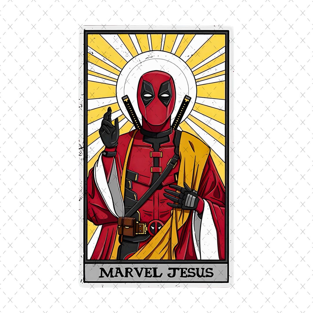Marvel Jesus Design, Jesus Deadpool Png, Deadpool Svg, Deadpool 3 Png ...