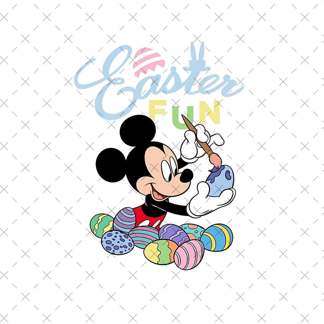 Easter Mickey Mouse Png, Easter Fun PNG SVG, Happy Easter Png, Cartoon ...