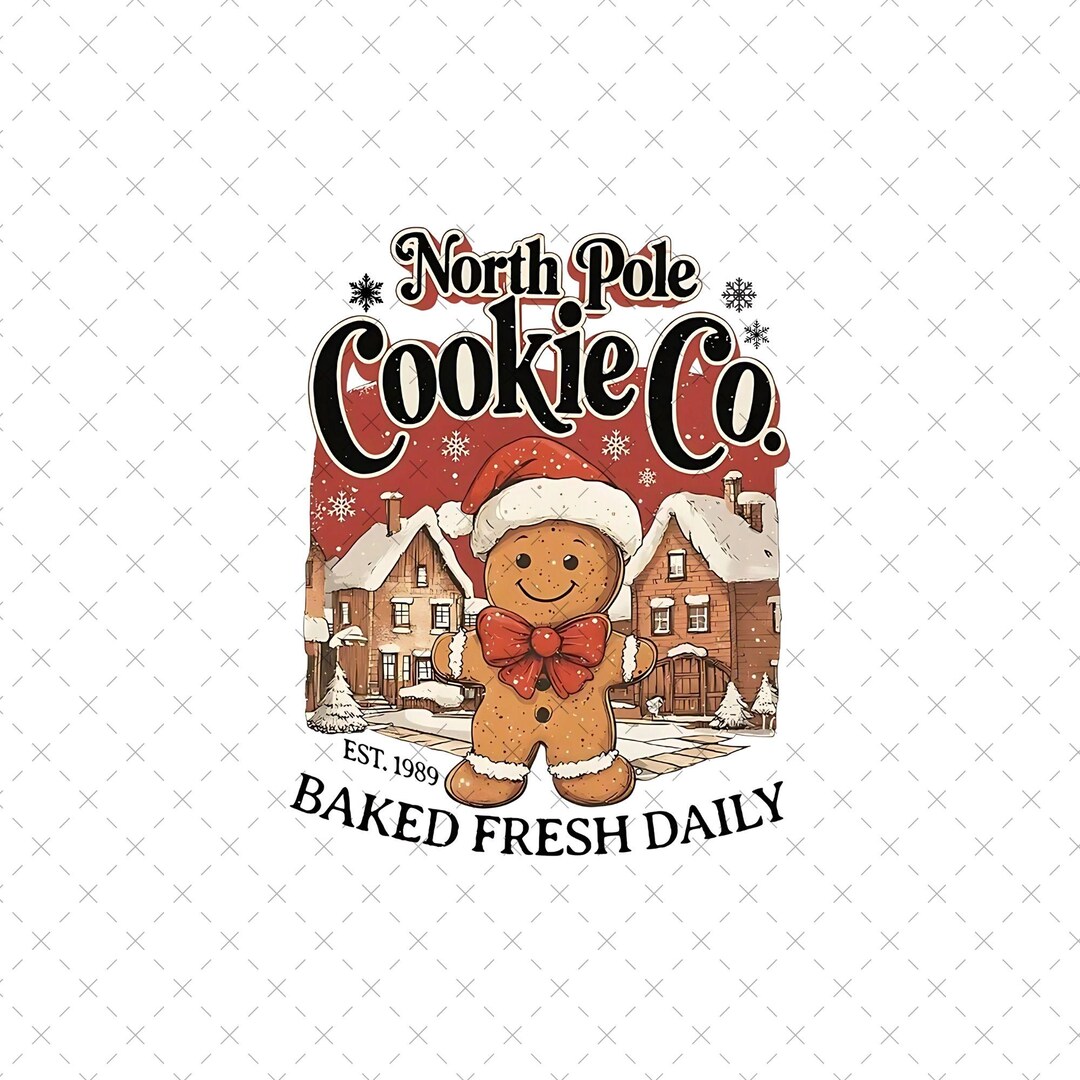 North Pole Cookie Co Funny Christmas SVG PNG, Gingerbread Cookie, Xmas ...
