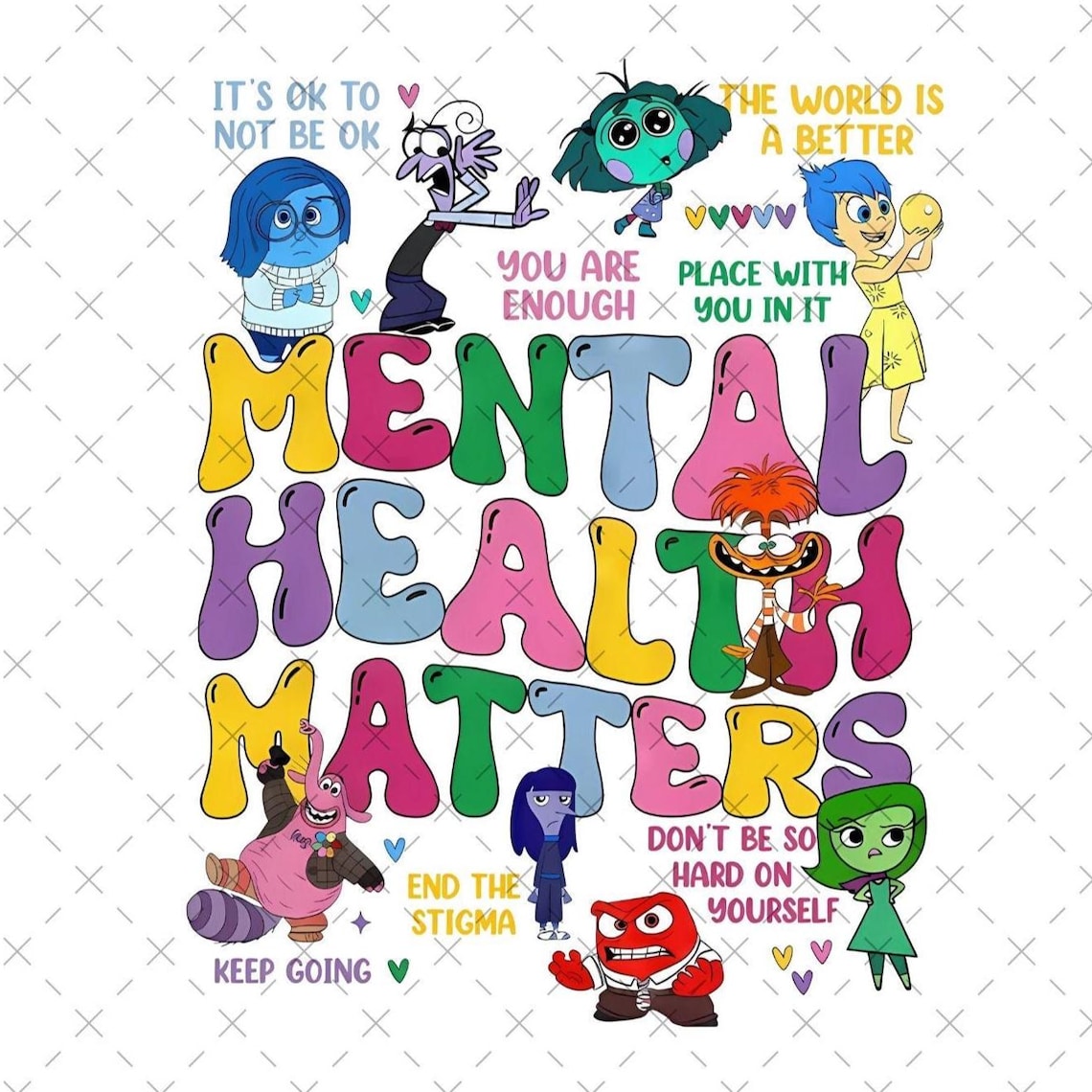 Mental Health Matters Png Svg, Insıde Out 2 Png Svg, Mental Health Png ...