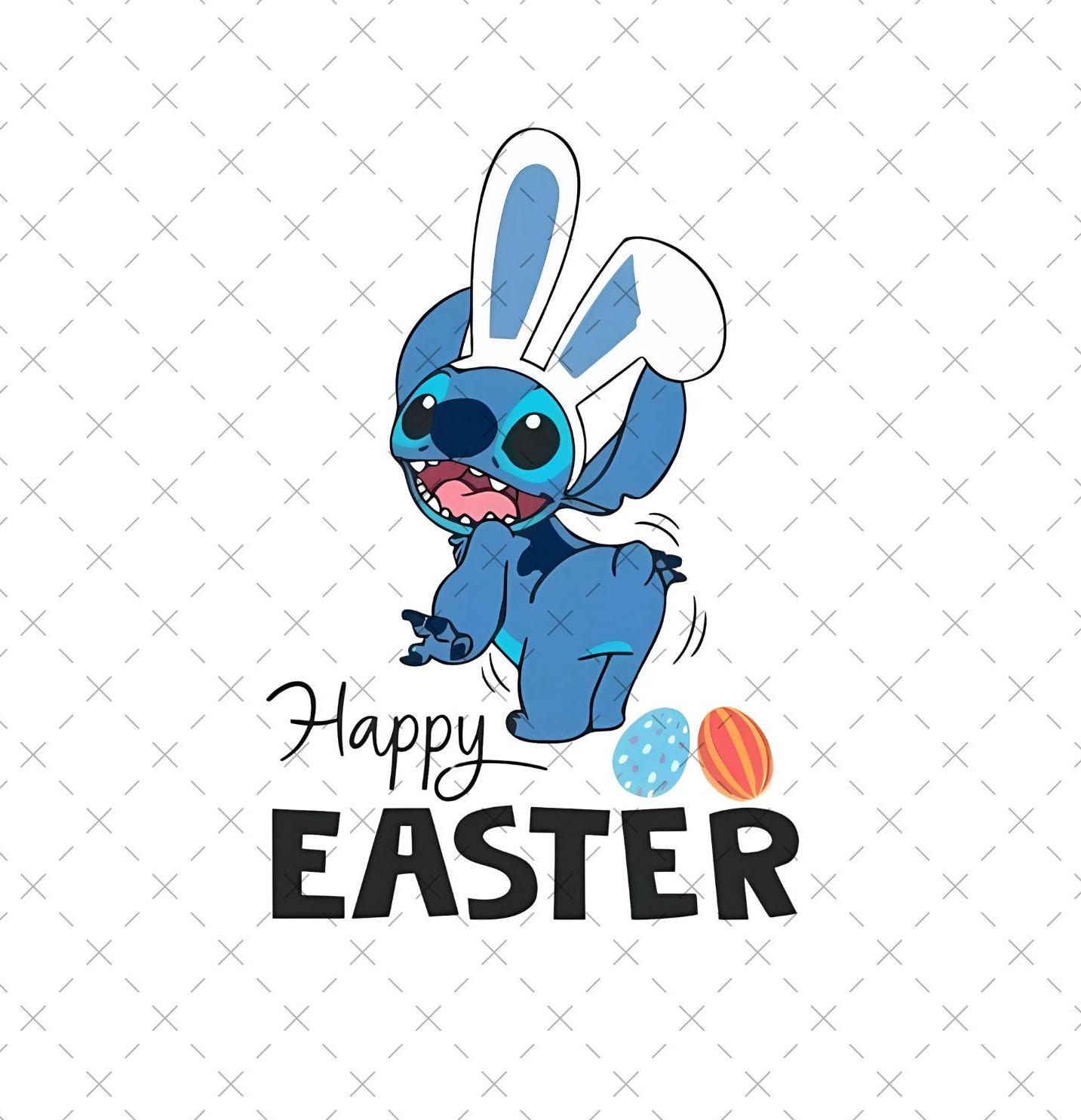 Cute Stitch Happy Easter Png Svg, Stitch Easter PNG, Happy Easter SVG ...