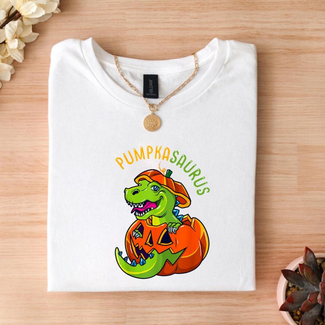 Pumpkasaurus T-rex Halloween Toddler Shirt Dinosaur Pumpkin T-shirt ...