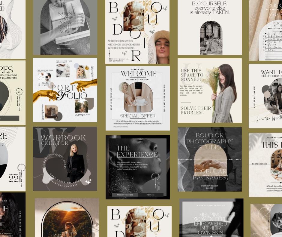 46 Chic Instagram Post Templates Canva Designs for Social Media - Etsy