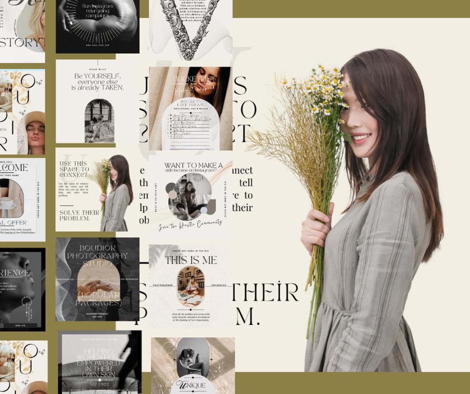 46 Chic Instagram Post Templates - Canva Designs for Social Media - Etsy