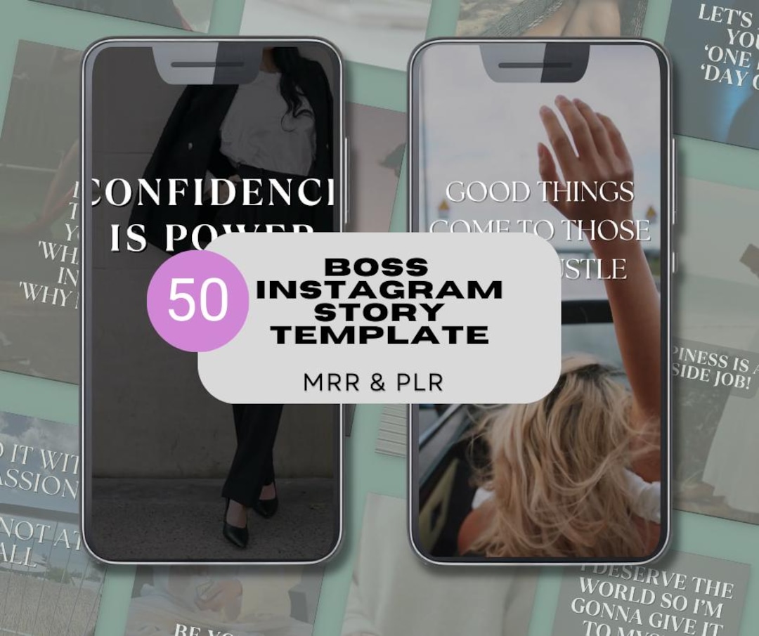 50 Boss Instagram Templates - Canva Social Media Branding Kit - Etsy