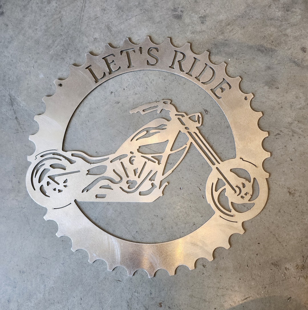 Let's Ride Motorcycle Sign - Etsy