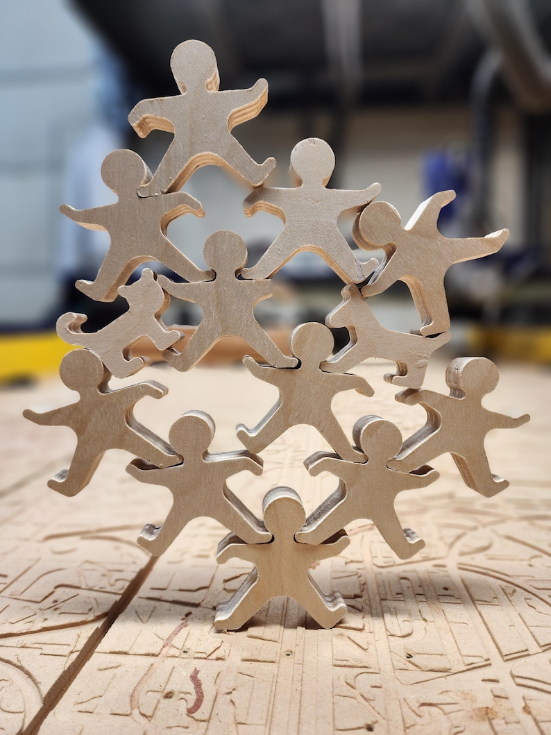 Wooden Stacking Balance Game. Paint Project. All Ages. Family Challenge ...