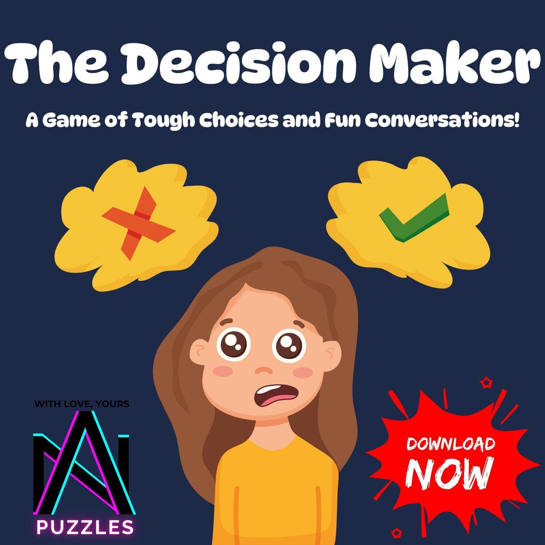 The Decision Maker: Printable Adult Game Digital Download Fun ...
