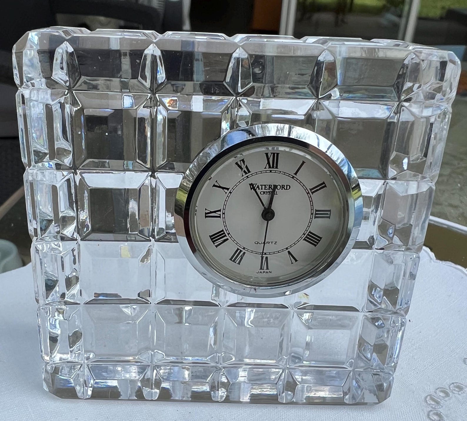 VINTAGE Waterford Crystal Vintage Square Clock Quartz Clock 3 1/8 ...