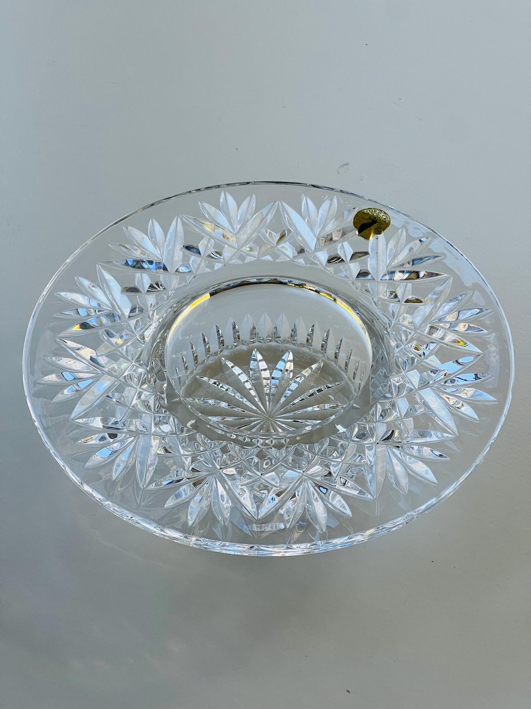 Vintage Waterford Crystal "bethany" Candle Holder, 8" Round Coaster - Etsy