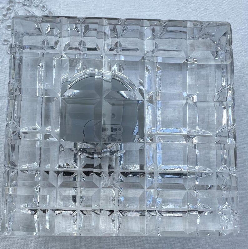 VINTAGE Waterford Crystal Vintage Square Clock Quartz Clock 3 1/8 ...