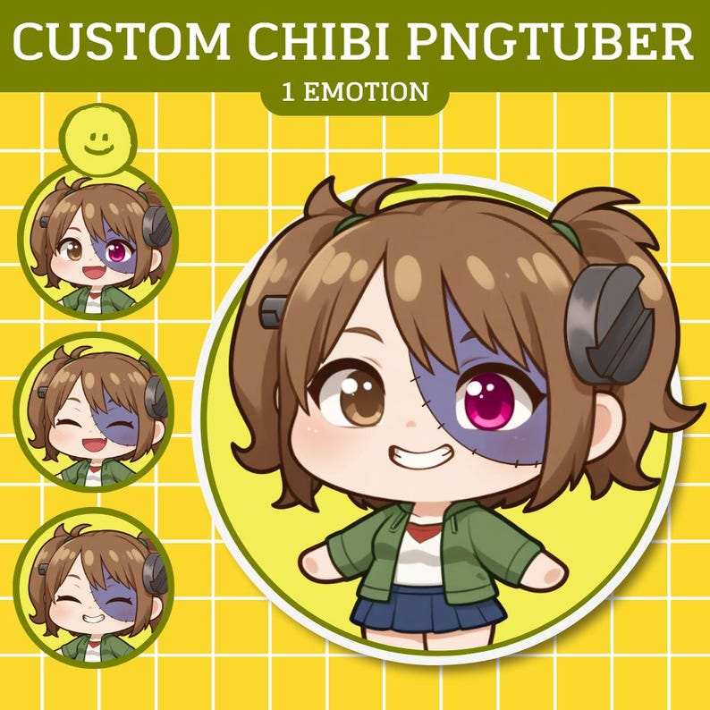 CHIBI Pngtuber Model | Cute Girl Pngtuber Premade Model | Veadotube ...