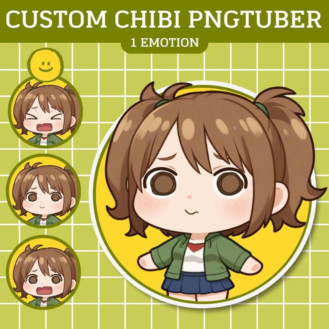 CHIBI Pngtuber Model | Cute Girl Pngtuber Premade Model | Veadotube ...