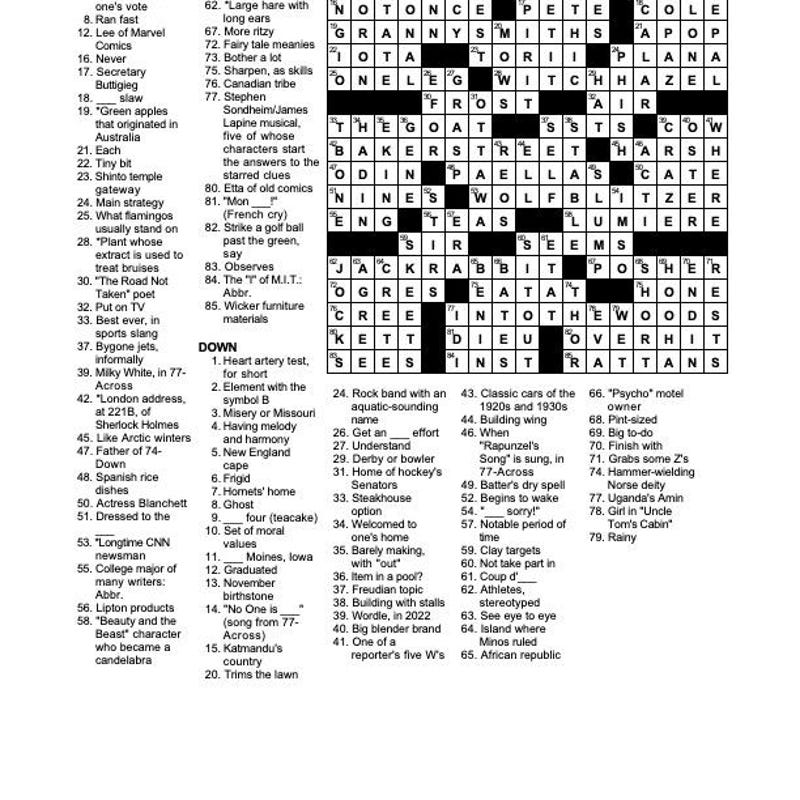 Custom Crossword Puzzle - Etsy