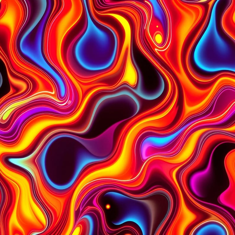 50 Neon Abstract Patterns - Etsy