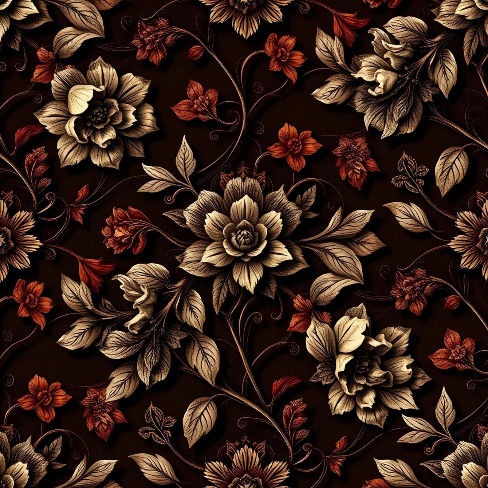 50 Gothic Floral Patterns - Etsy