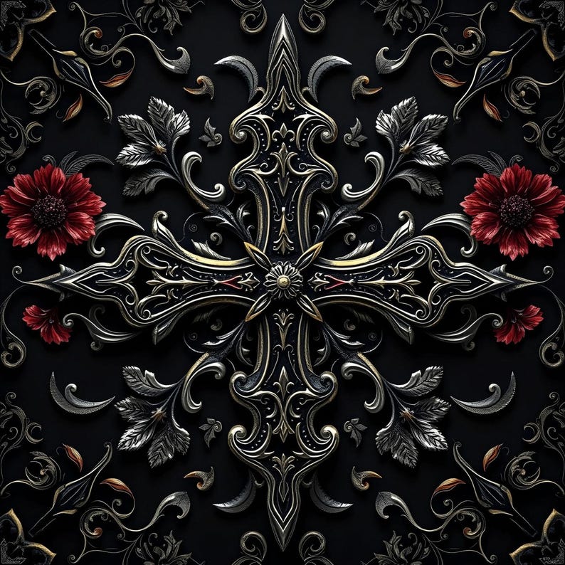 50 Gothic Floral Patterns - Etsy