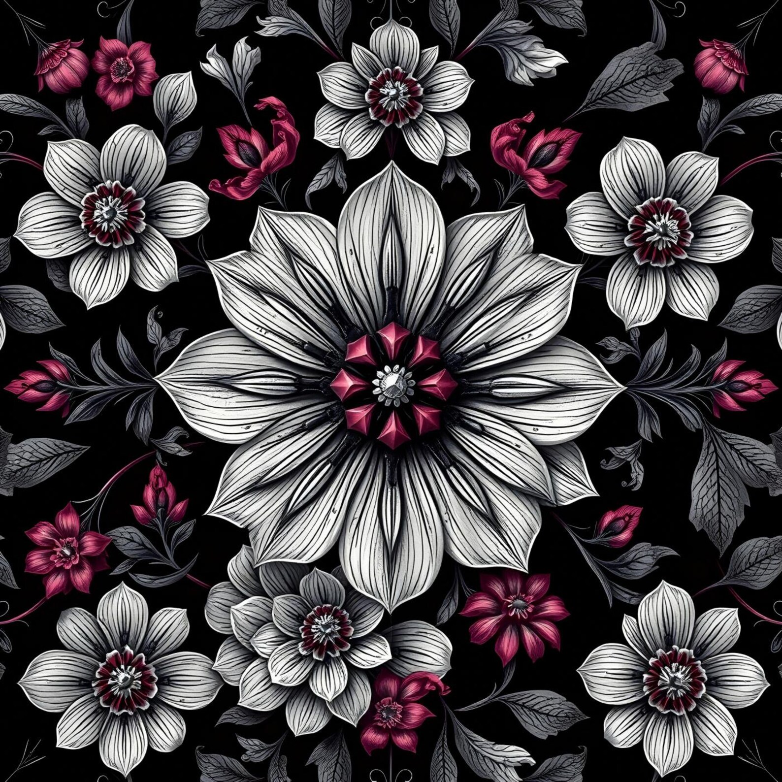 50 Gothic Floral Patterns - Etsy