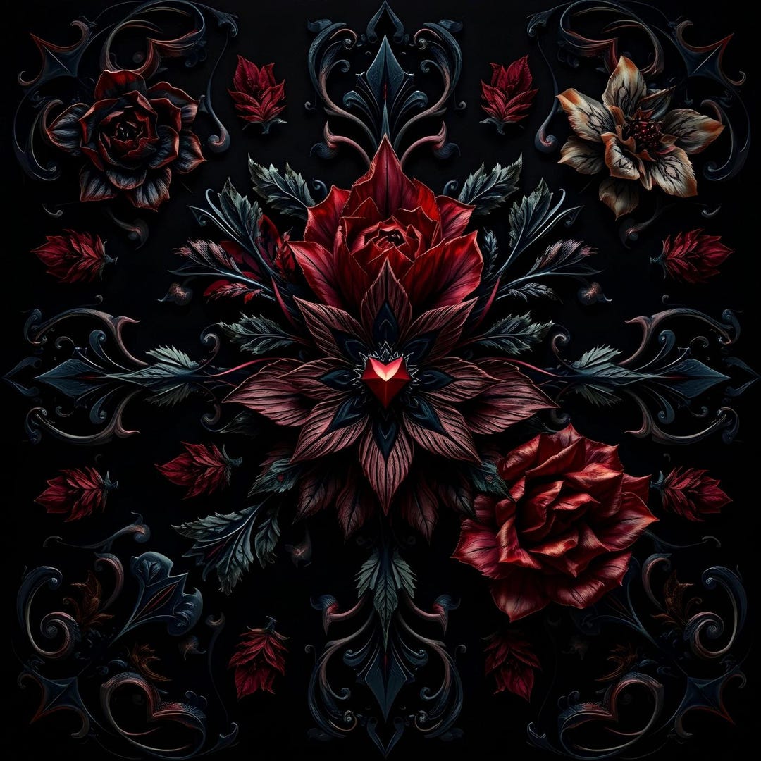 50 Gothic Floral Patterns - Etsy
