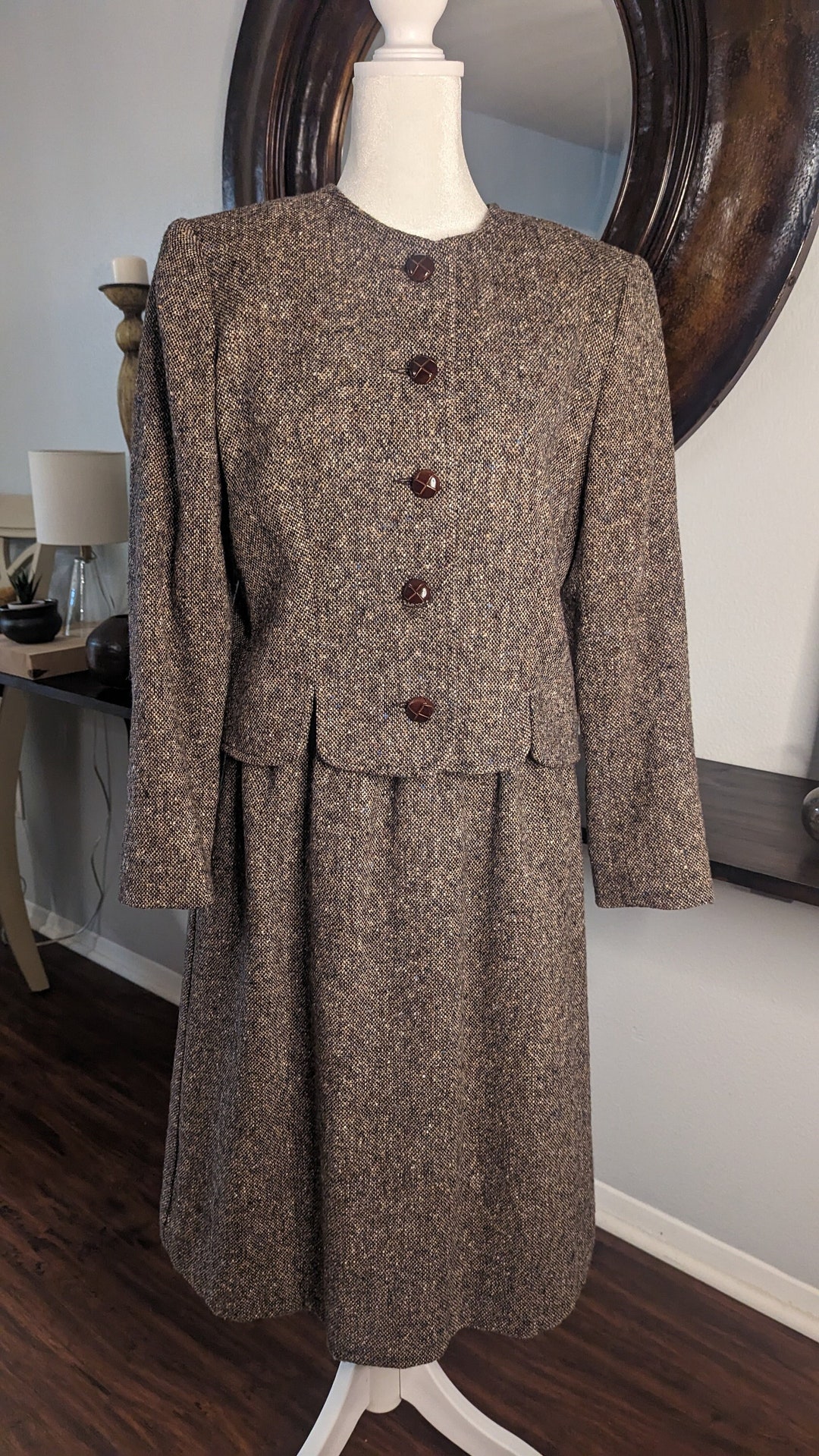 Appleseed's 2 Piece Tweed Suit Size P6 - Etsy