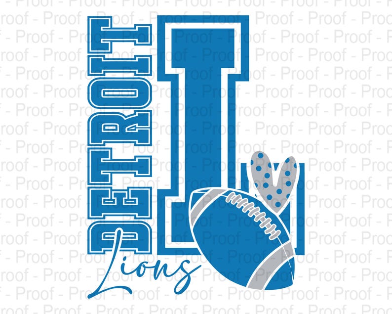 Detroit Football Lions PNG and Color SVG Digital Download Cricut ...