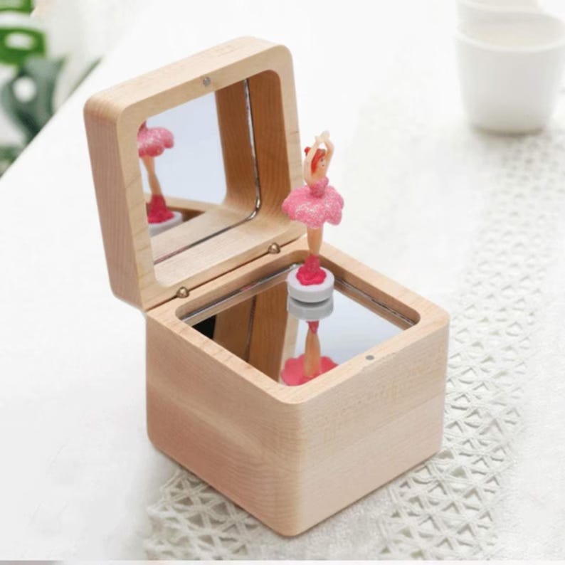 Personalized Ballerina Music Box: Engraved Wooden Keepsake - Etsy