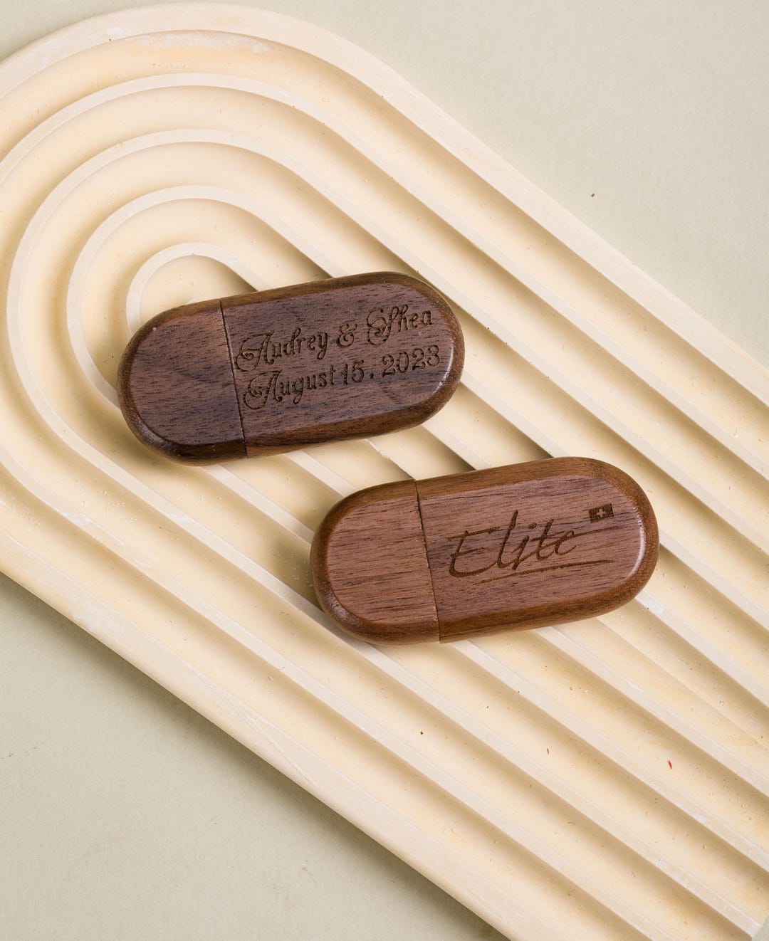Custom Engraved Wooden USB Drive & Box: Wedding Keepsake - Etsy