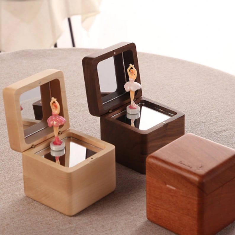 Personalized Ballerina Music Box: Engraved Wooden Keepsake - Etsy