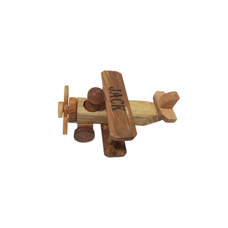 Handmade Wooden Airplane Toy | Wooden Plane With Pegdoll | Natural ...