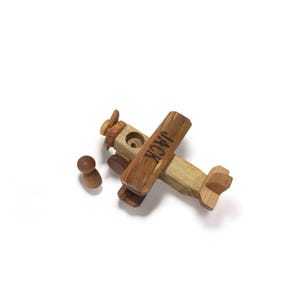 Handmade Wooden Airplane Toy | Wooden Plane With Pegdoll | Natural ...